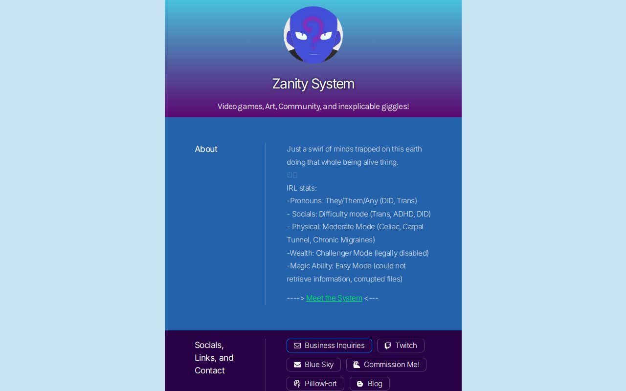 Zanity System